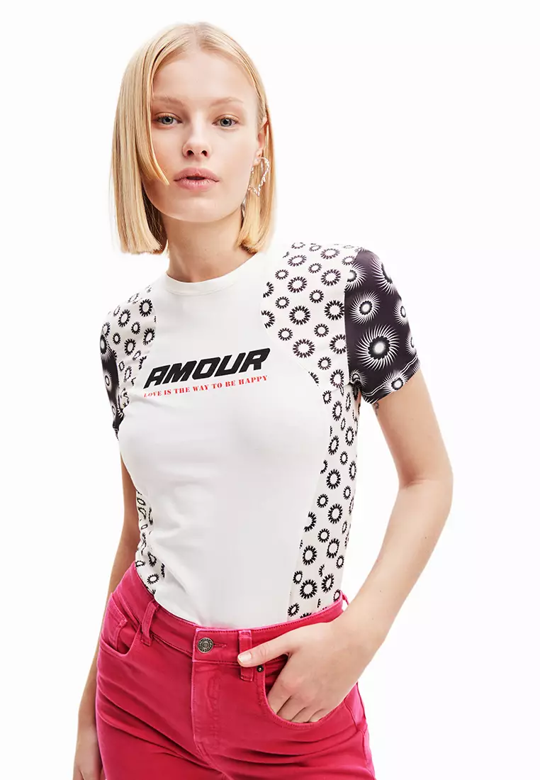 Buy Desigual Desigual Woman Geometric patchwork T-shirt. 2025 Online ...