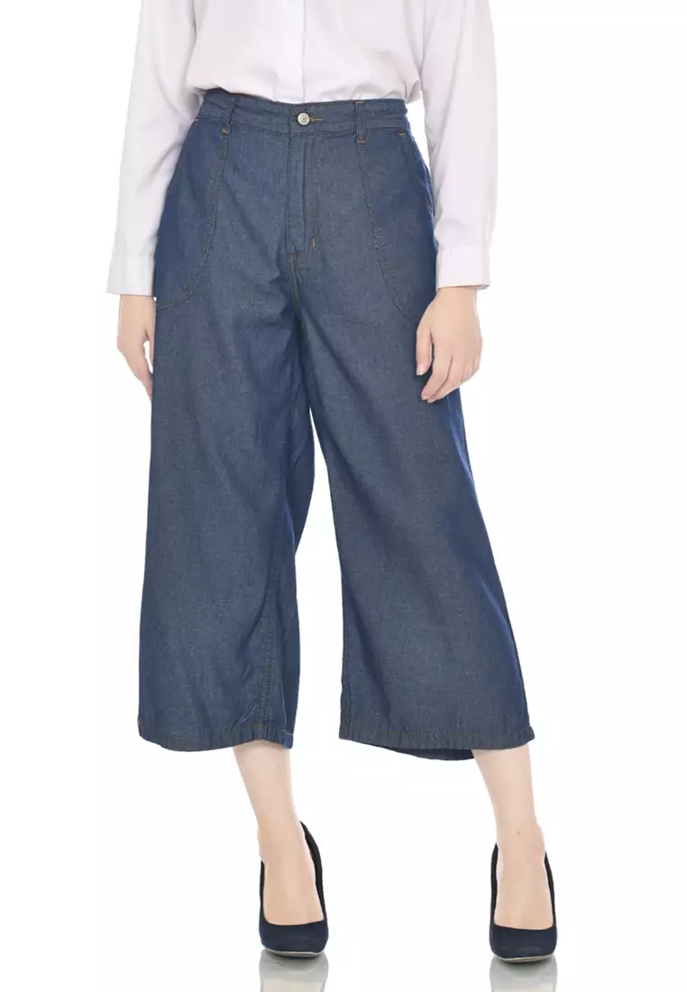 Jual 2nd Red Kulot Denim Palazo Blue Grey 272302 Original 2025 | ZALORA ...