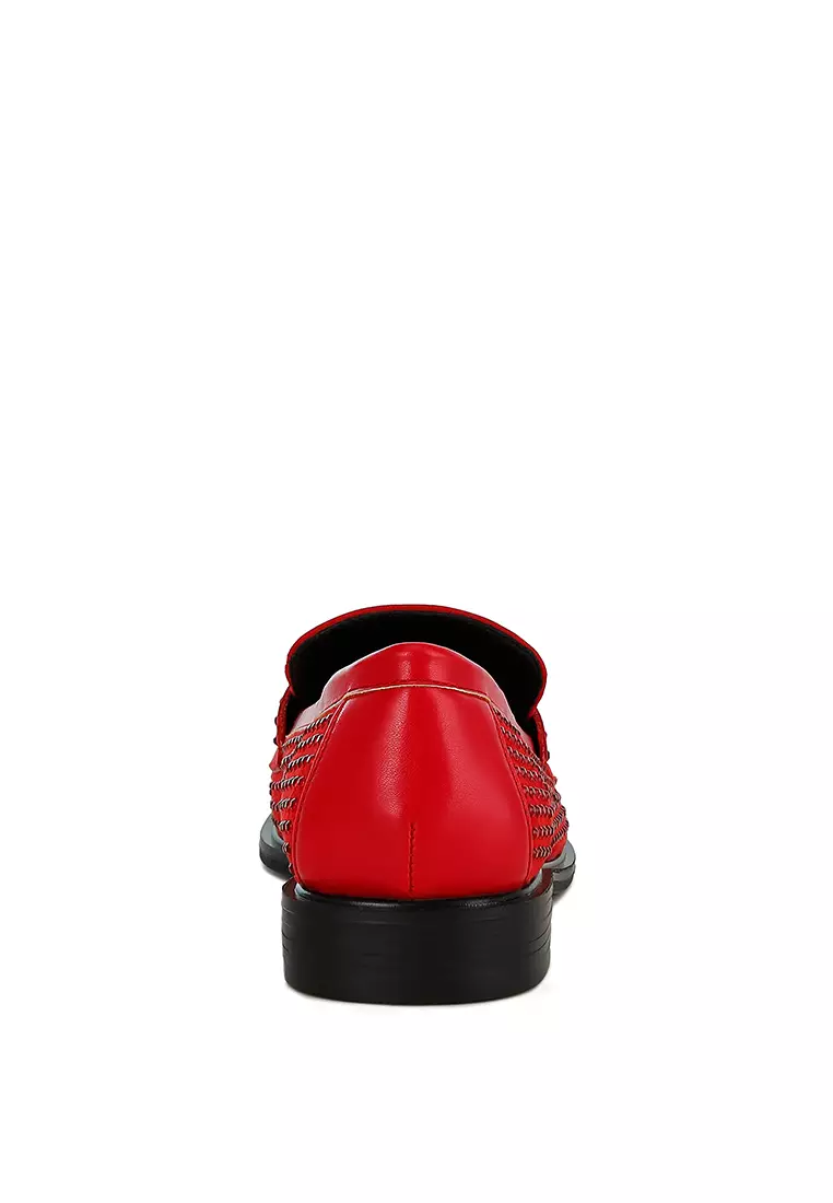 Buy London Rag Red Rhinestones Embellished Loafers 2024 Online | ZALORA ...