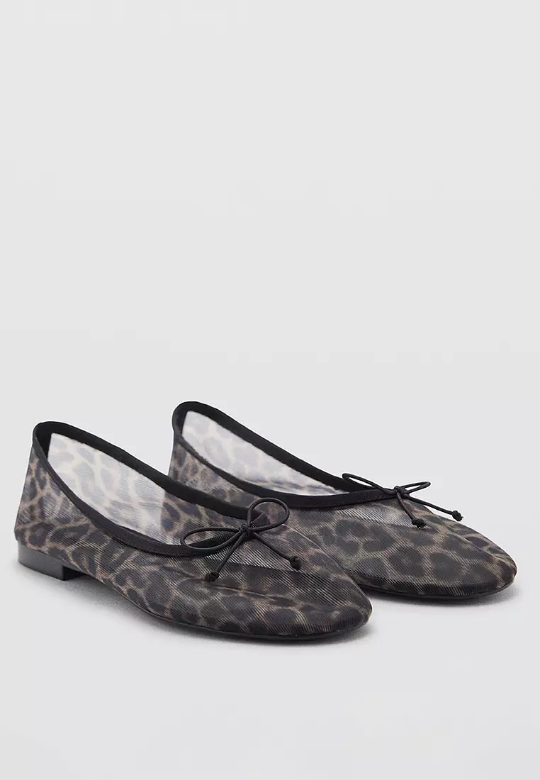 Jual Mango Leopard Semi-Transparent Ballerinas Original 2026 | ZALORA ...