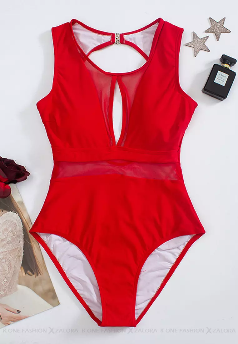 Buy Its Me Sexy Mesh Bikini One Piece Swimsuit Online Zalora Malaysia