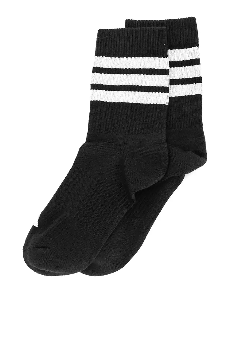 Buy ADIDAS Lifestyle Logo Socks 3 Pairs Unisex Black JI6315 Online ...