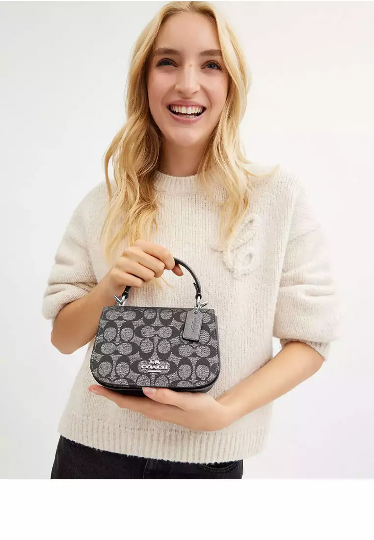 Coach Lysa Top Handle Bag In Signature Canvas 2024 | Buy Coach Online ...