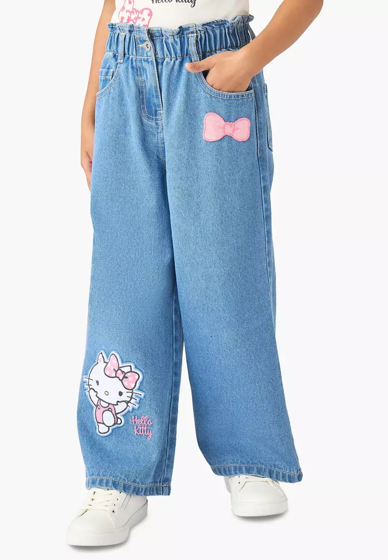 Buy Babyshop Babyshop Sanrio Crew Neck Short Sleeves Top And Wide Leg ...