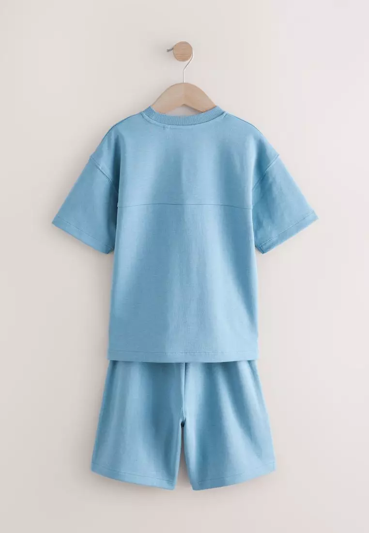 Buy NEXT Relax Fit Heavyweight T-Shirt and Shorts Set 2025 Online | ZALORA