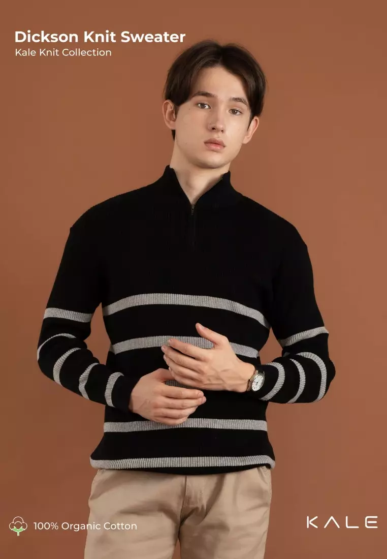 Jual Kale Clothing Kale Dickson Black / Sweater Rajut Lengan Panjang ...