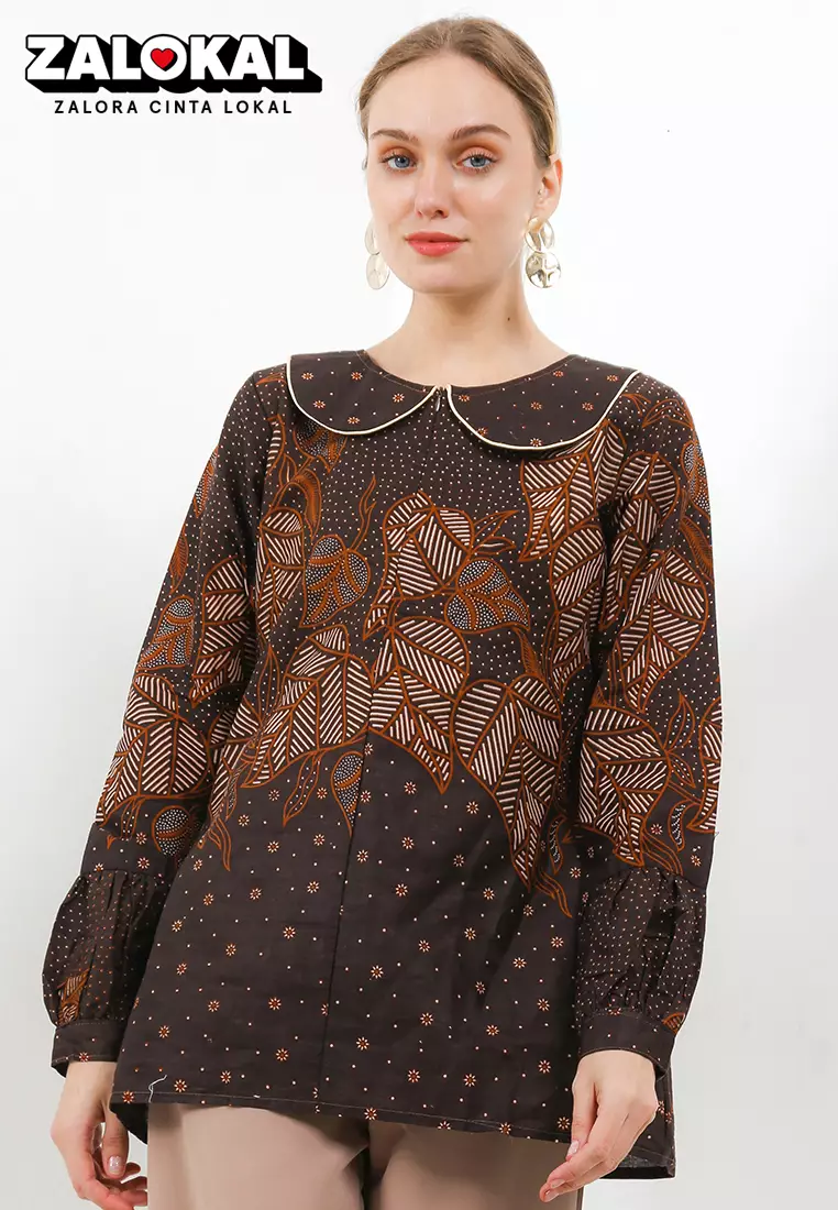 Jual Batik Tibodunyo Callista Blouse Batik Wanita Exclusive Premium Casual Modern Original 2025 ...
