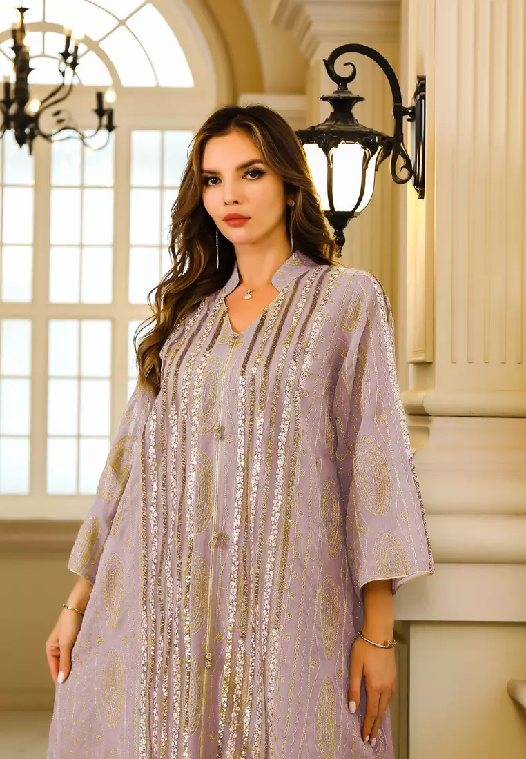 Buy Sunnydaysweety 2024 Muslim Robe Sparkling Dress CA24090332PI 2025 ...