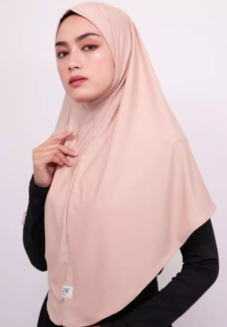 Jual DAW Project DH003 Hijab Instan Sofia Beige Original 2025 | ZALORA Indonesia