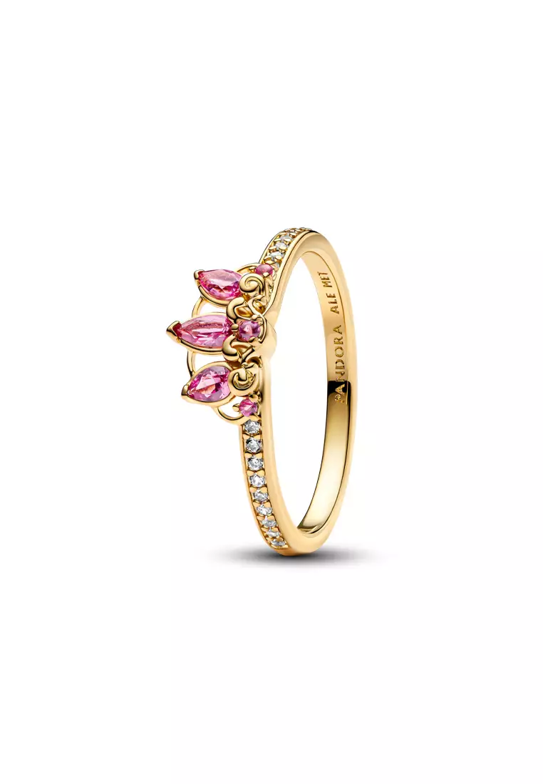 Buy Pandora Pandora x Disney 14K Gold Plated Princess Rapunzel Tiara ...