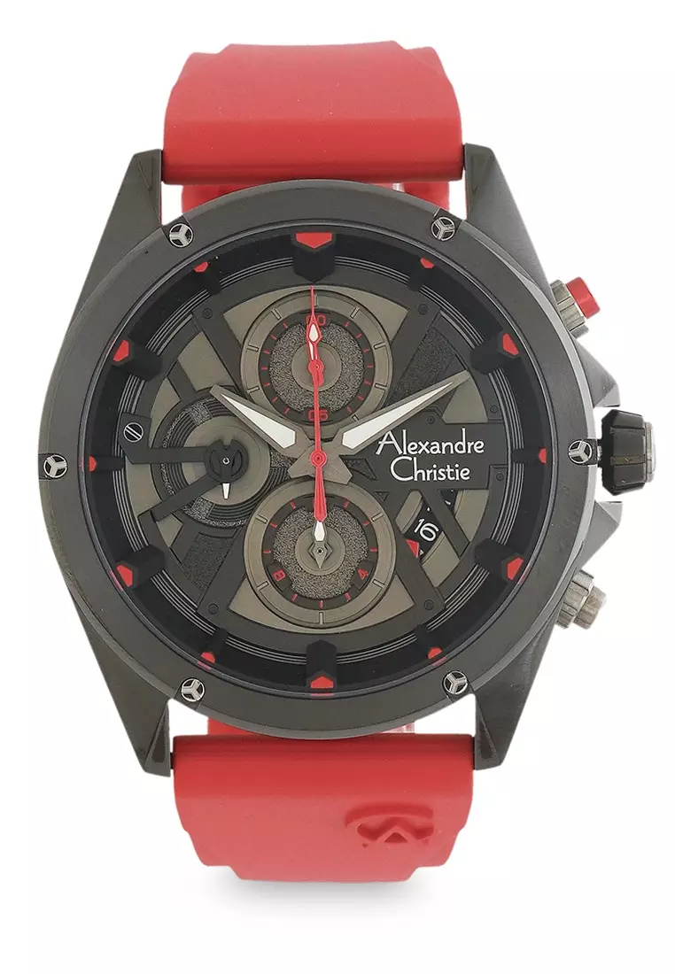Jual Alexandre Christie Alexandre Christie Jam Tangan Pria - Red Black ...