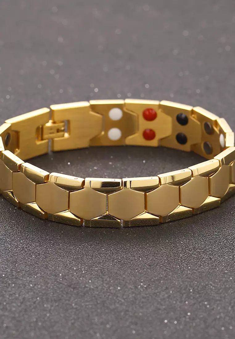 Buy Bullion Gold Watch Band Chunky Stack Gold Layered Bracelet Online ...