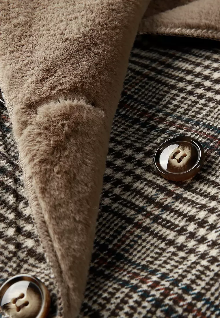 A-IN GIRLS Checkered Plus Woolen Coat 2025 | Buy A-IN GIRLS Online ...