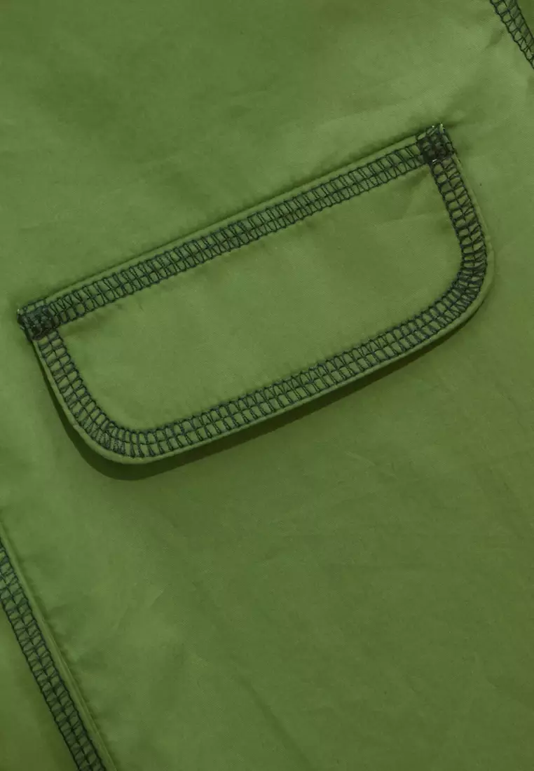 Buy iROO Classic Green Blouse With Contrast Trim Detail 2025 Online ...