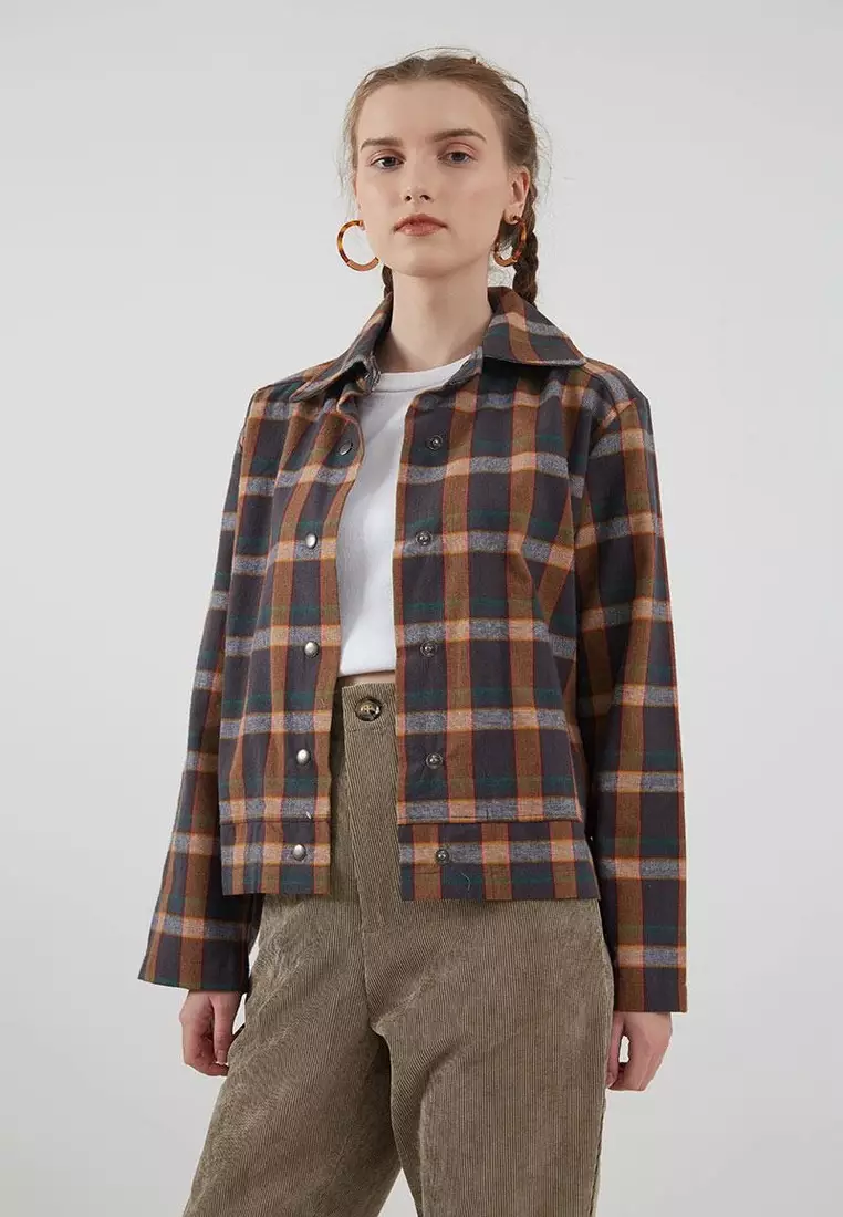 Jual Berrybenka Label Damita Plaid Outer Multi Color Original 2025 ...