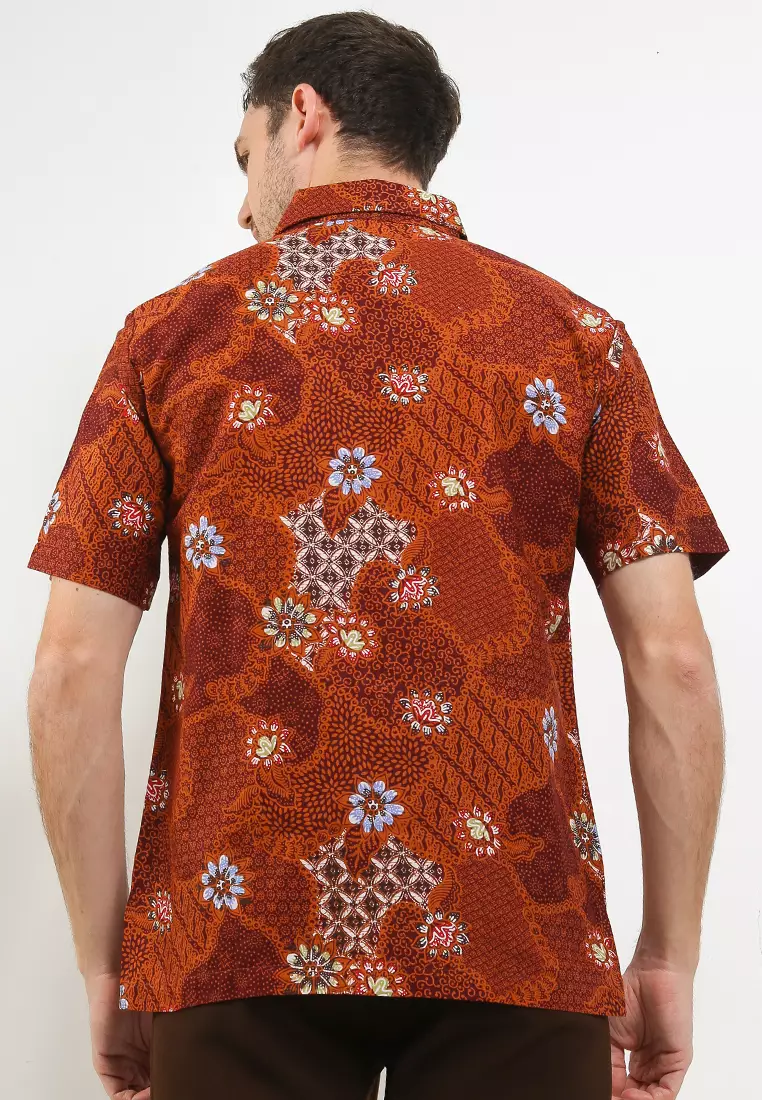 Jual ARJUNA WEDA Hem Batik Body Fit Kembang Kawung Original 2024 ...