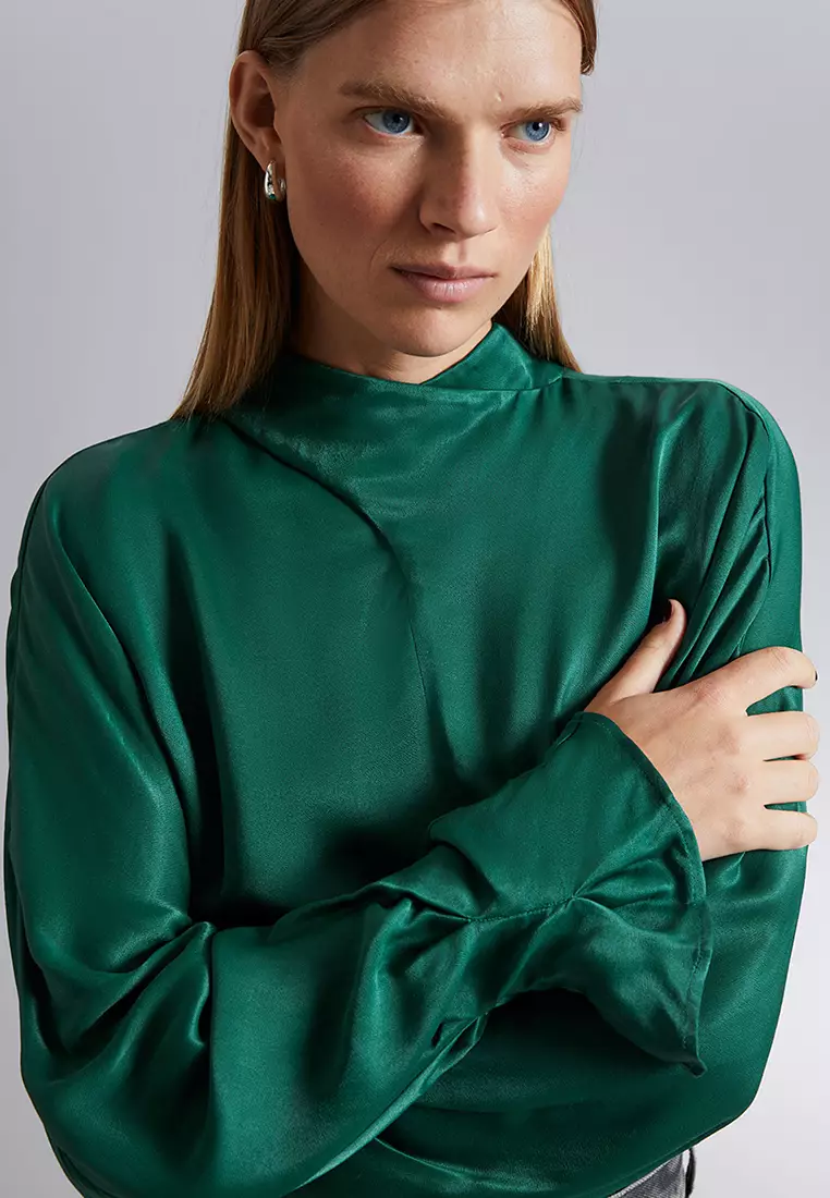 Buy And Other Stories Tie Neck Satin Blouse 2025 Online Zalora Philippines