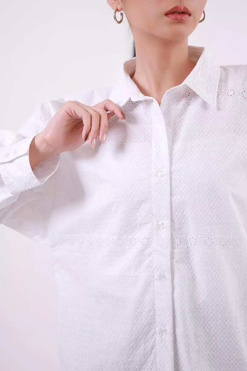 Jual Berrybenka Label Rai Embroidery Shirt White Original 2024 | ZALORA ...