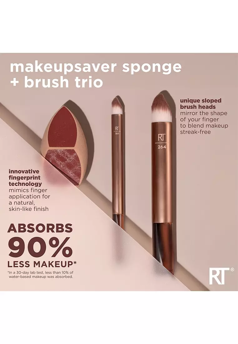 Buy Real Techniques REAL TECHNIQUES MAKEUPSAVER SPONGE + BRUSH TRIO ...