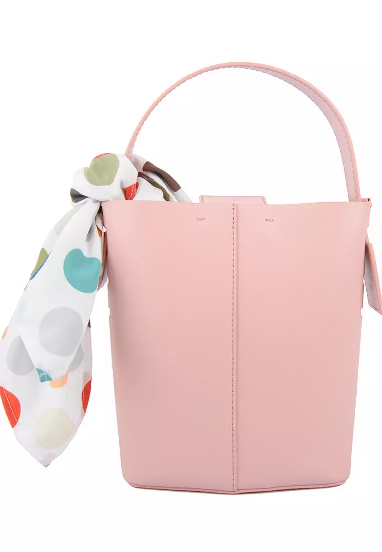 RO Bags Terranova Felucca Mini Top Handle Bucket Bag in Peach/Pink ...