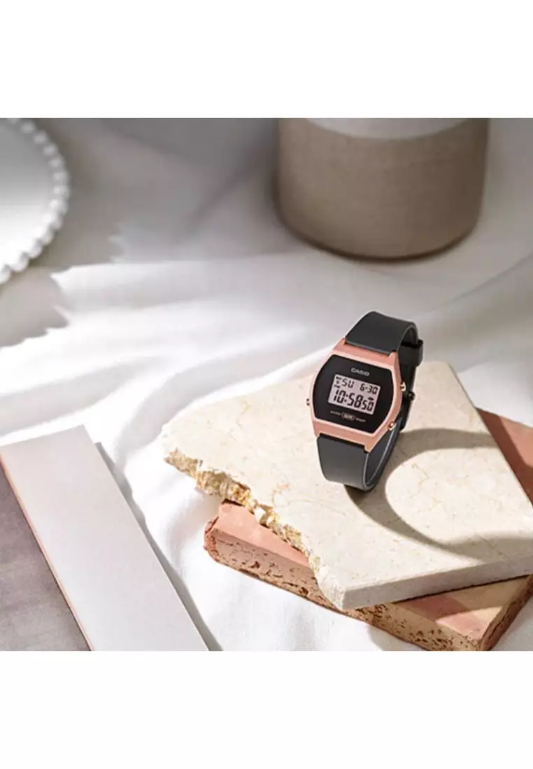 Buy Casio Women's Digital Watch LW-204-1B Rose Gold Dial with Black ...