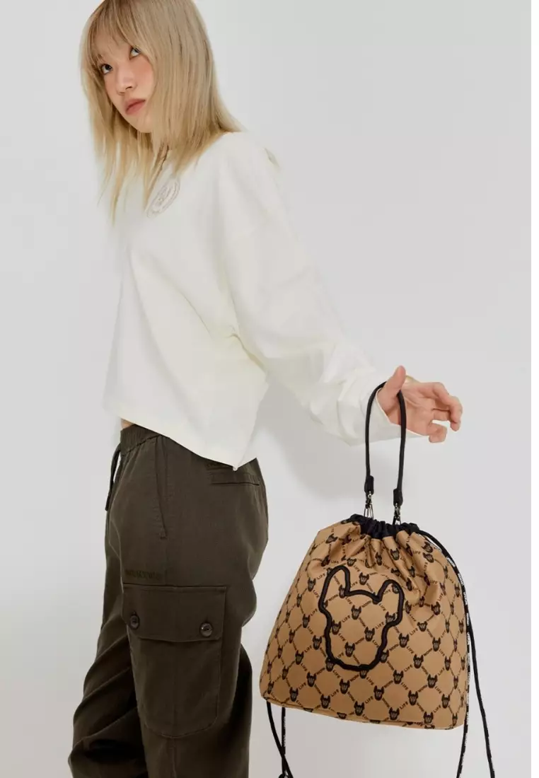 Jual LIFEWORK Jacquard Reversible Bucket Bag - Pattern Beige Original ...