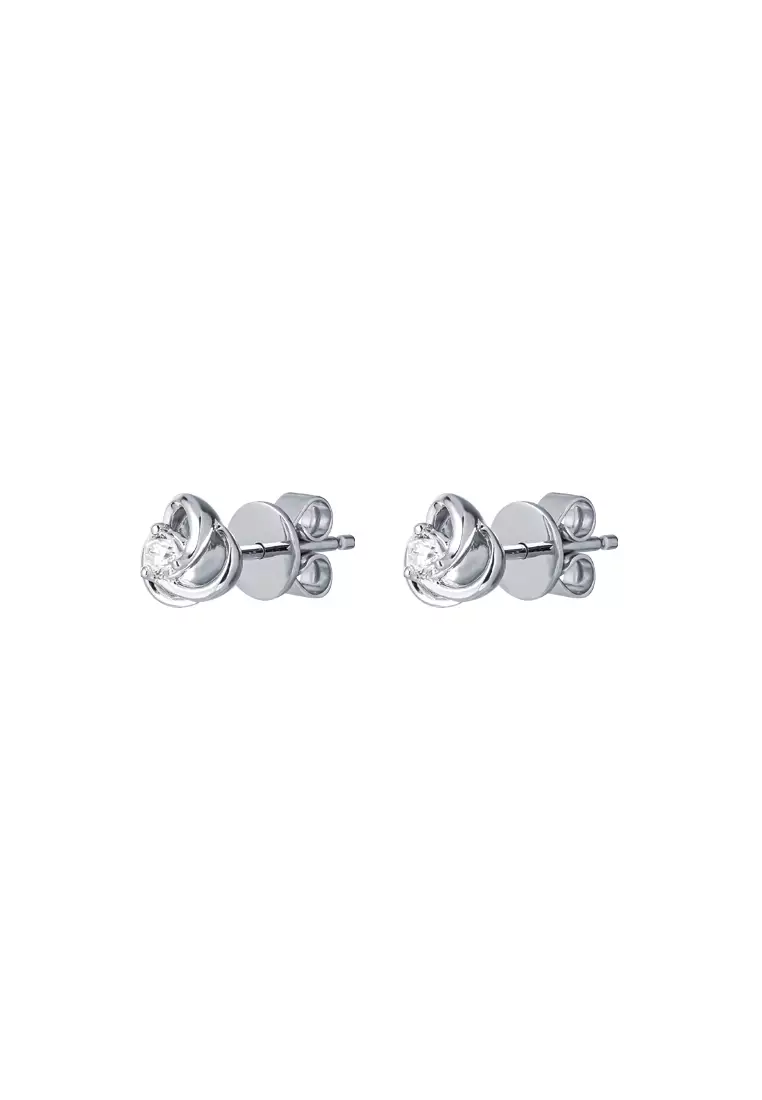 Buy TOMEI TOMEI Diamond Earrings, White Gold 585 Online | ZALORA Malaysia