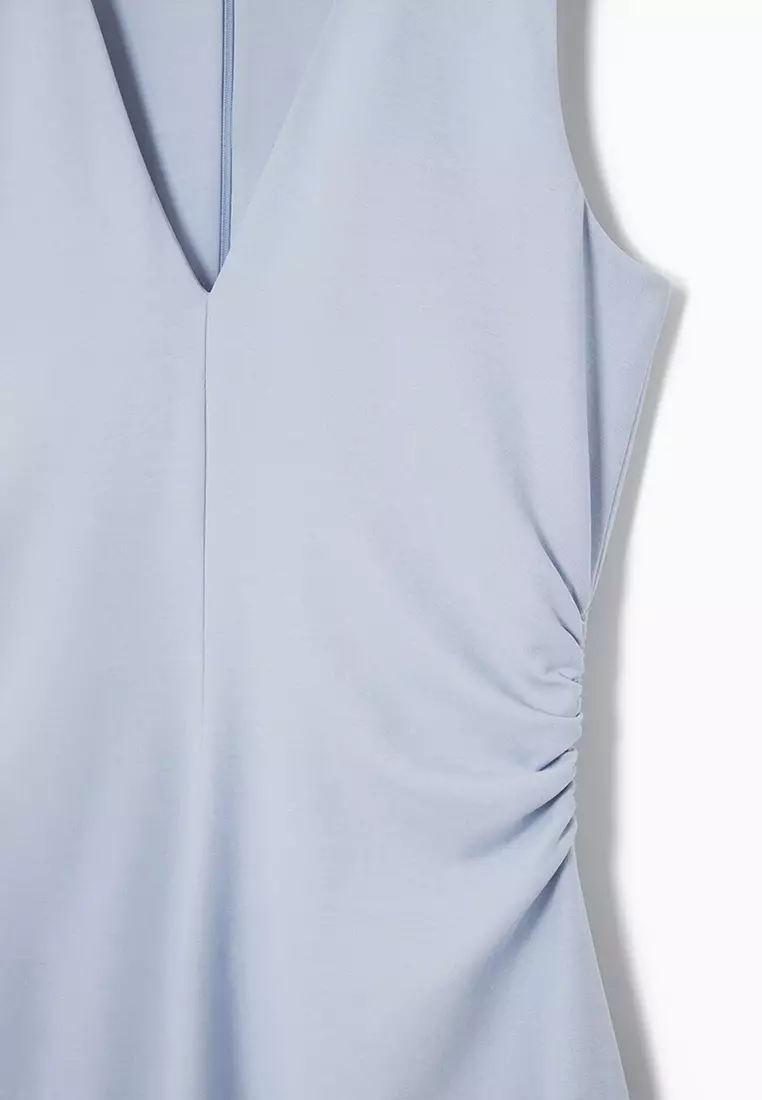 Buy COS Gathered Asymmetric Midi Dress 2025 Online | ZALORA Philippines