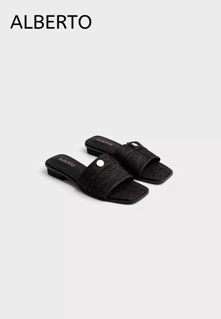 Buy ALBERTO Women's Brynly Denim Flat Sandals 2026 Online | ZALORA ...