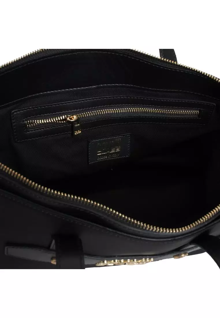 線上選購 Cavalli Class Cavalli Class Leather Shoulder Bag with Logo Detail ...