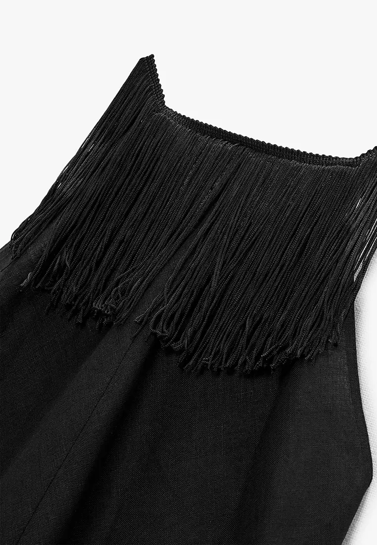 ZARA Linen Fringe Top 2025 | Buy ZARA Online | ZALORA Hong Kong