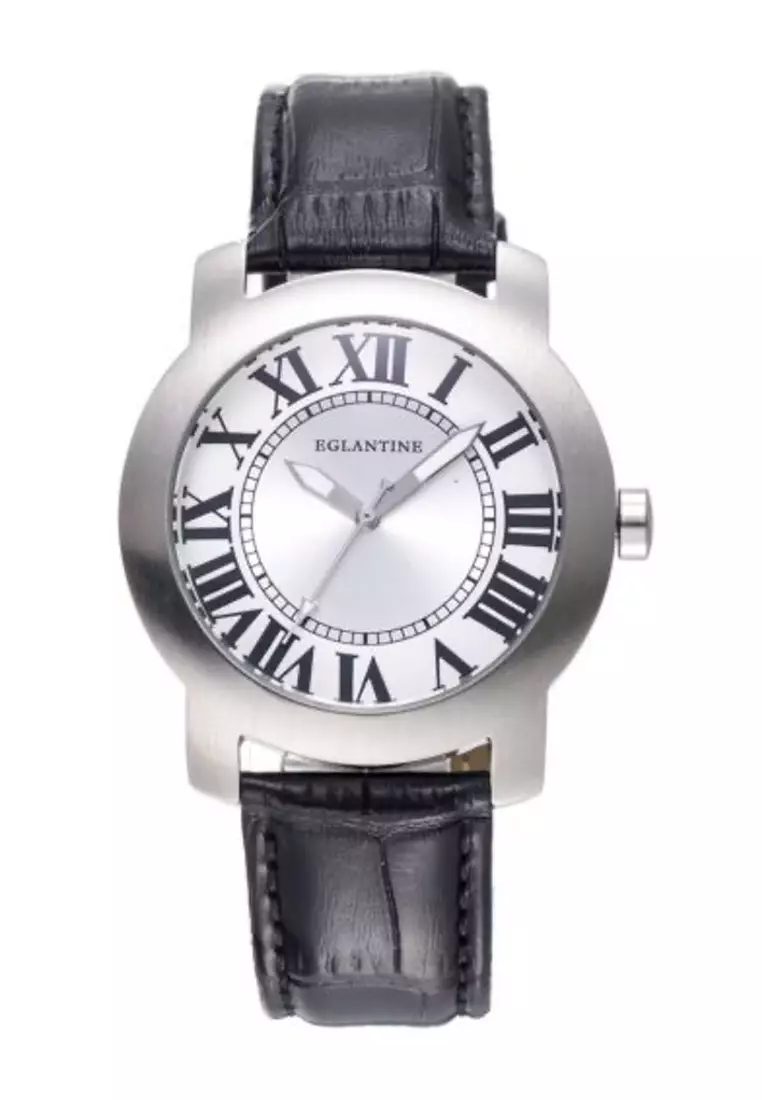 Buy EGLANTINE Emile Unisex Steel Quartz Watch on Leather Strap 2025 ...