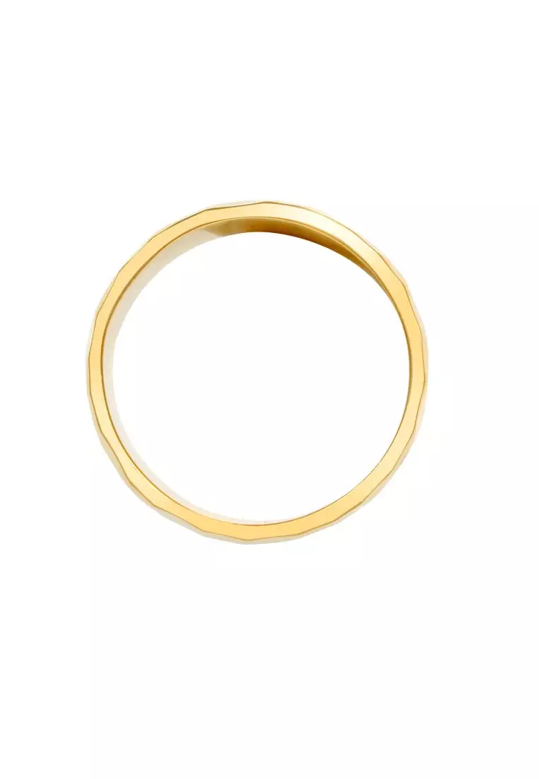 Buy Kuzzoi Men's Silver Hammered Band Ring – Gold-Plated 2026 Online ...