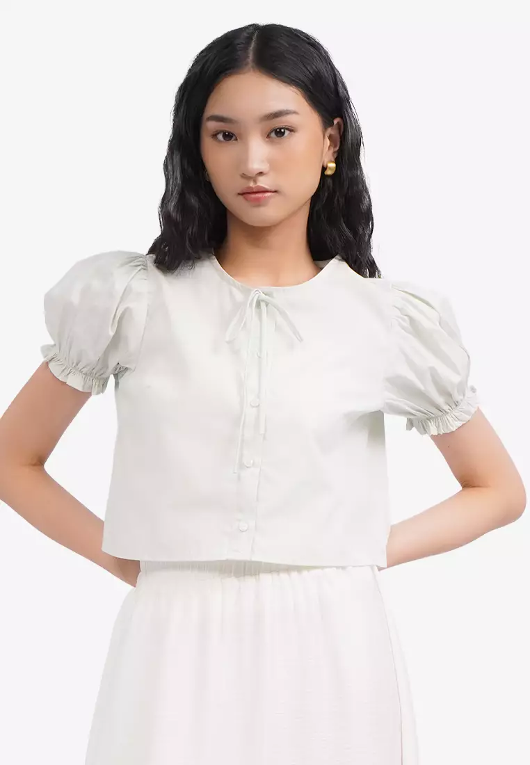 Jual COLORBOX Button Up Puff Sleeves Blouse Original 2025 | ZALORA Indonesia