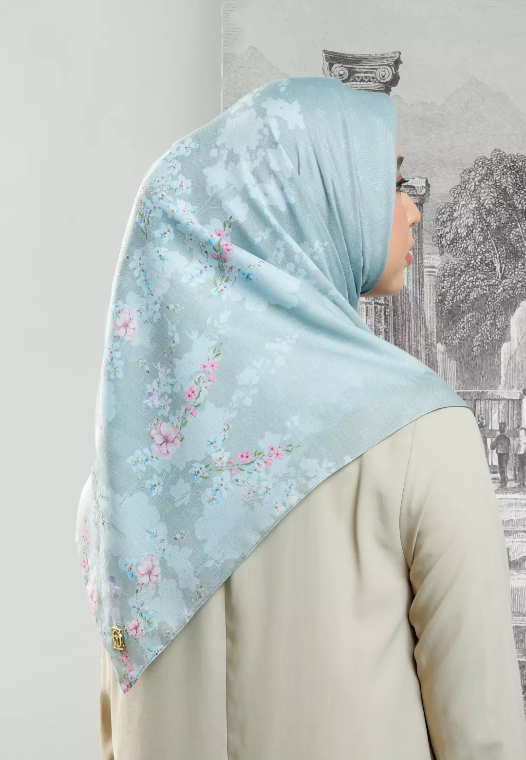 Jual ZOYA SAVANA Scarf Sweet Green - Kerudung Hijab Segiempat Motif With BOX - Bahan Nesla ...