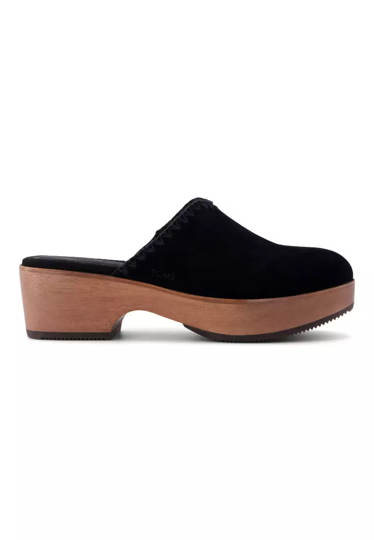 Buy TOMS Toms Women Addison Clog Black Suede/Decostitch Online | ZALORA ...