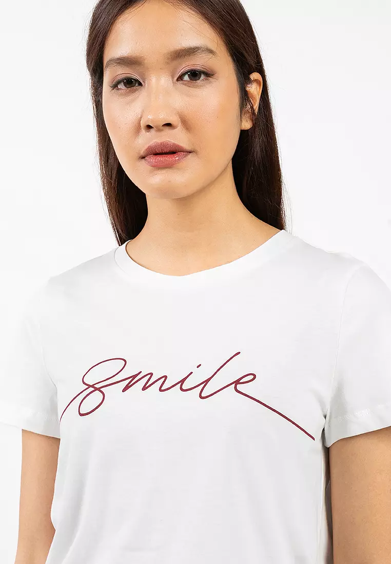 Buy Vero Moda Short Sleeve Crew Neck Jersey T-Shirt 2026 Online | ZALORA