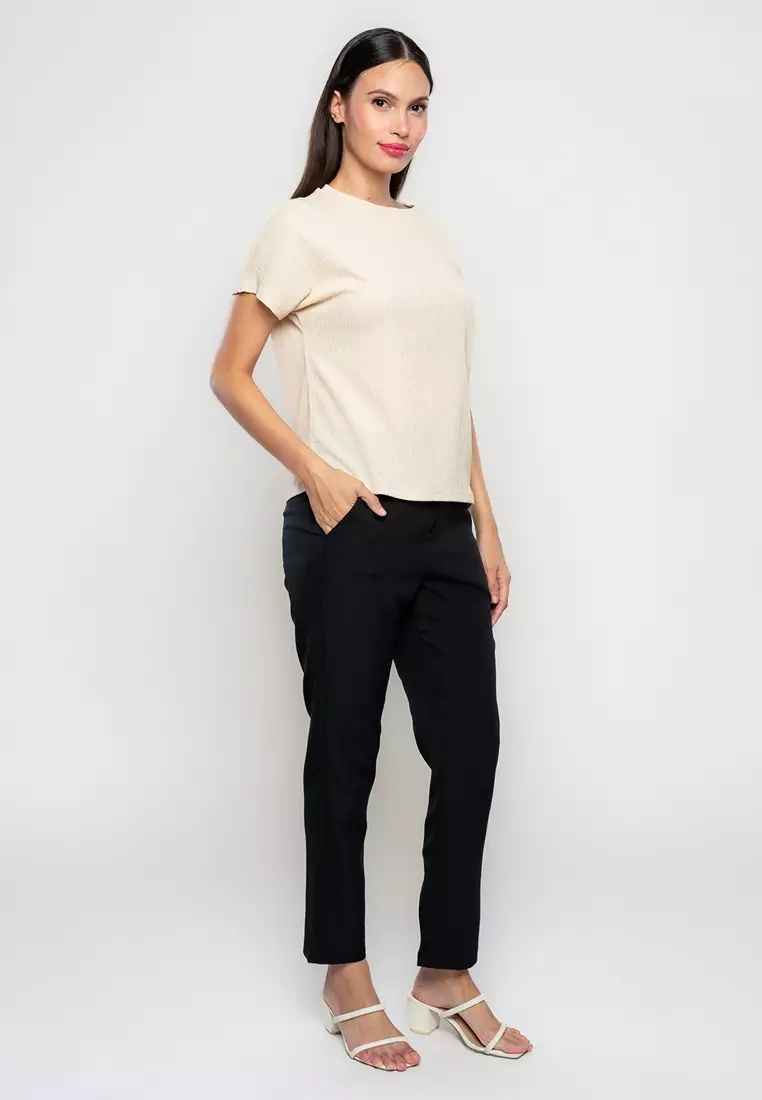 Buy Apple & Eve Selina Boxy Jacquard Top 2025 Online | ZALORA Philippines