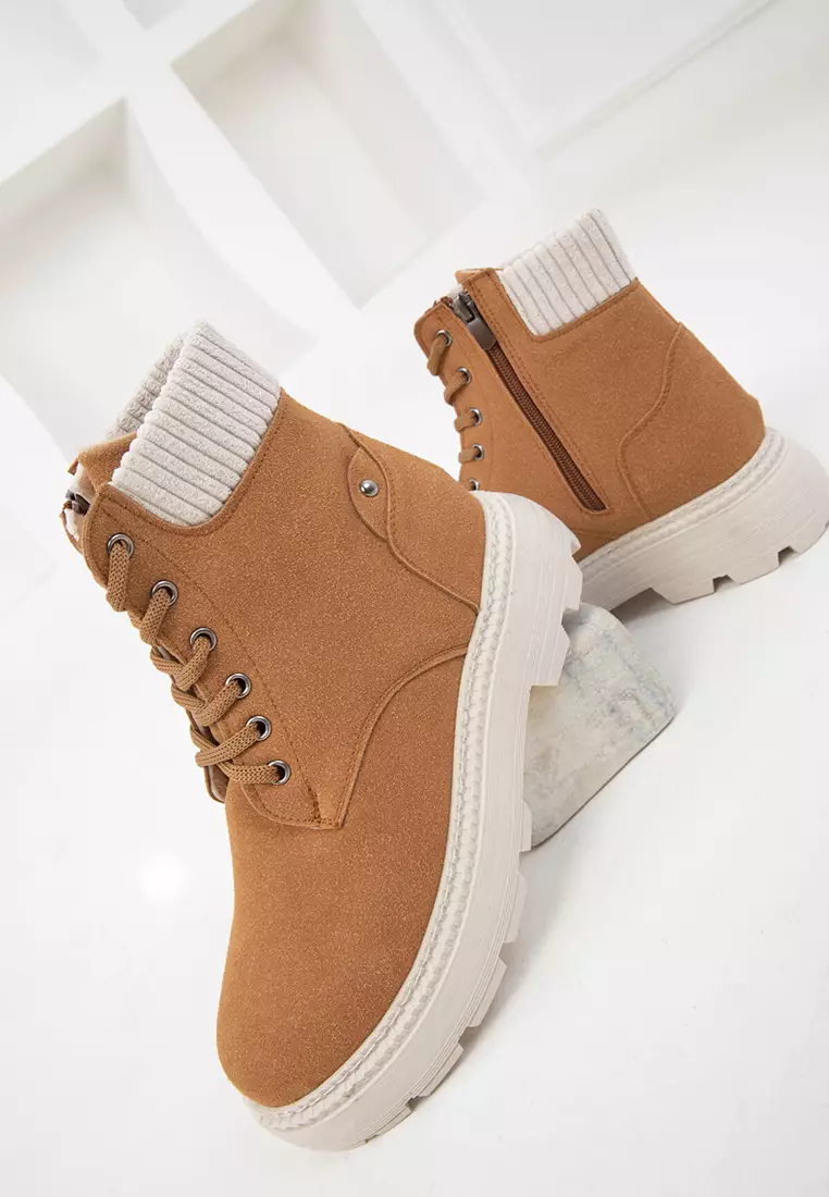 Buy Soho Tan Suede Women's Boots - 19948 Model Bootie 2026 Online | ZALORA