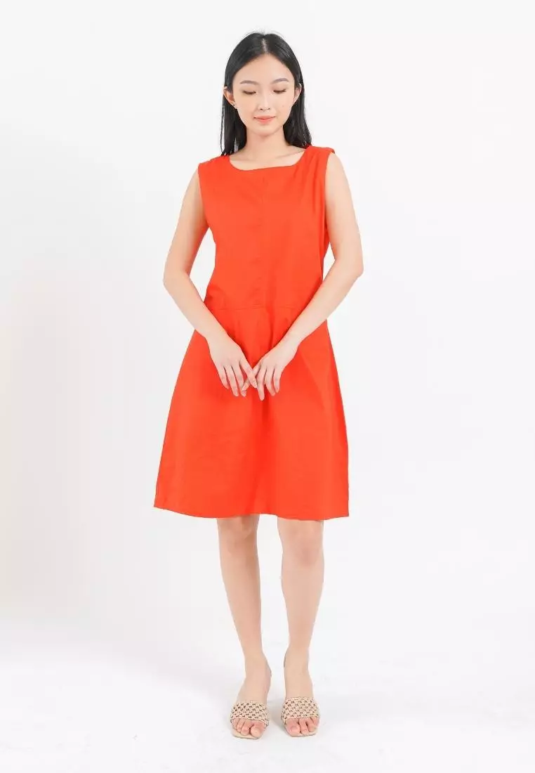 Jual MILLE FLEUR Felice Casual Dress Red Original 2025 | ZALORA Indonesia