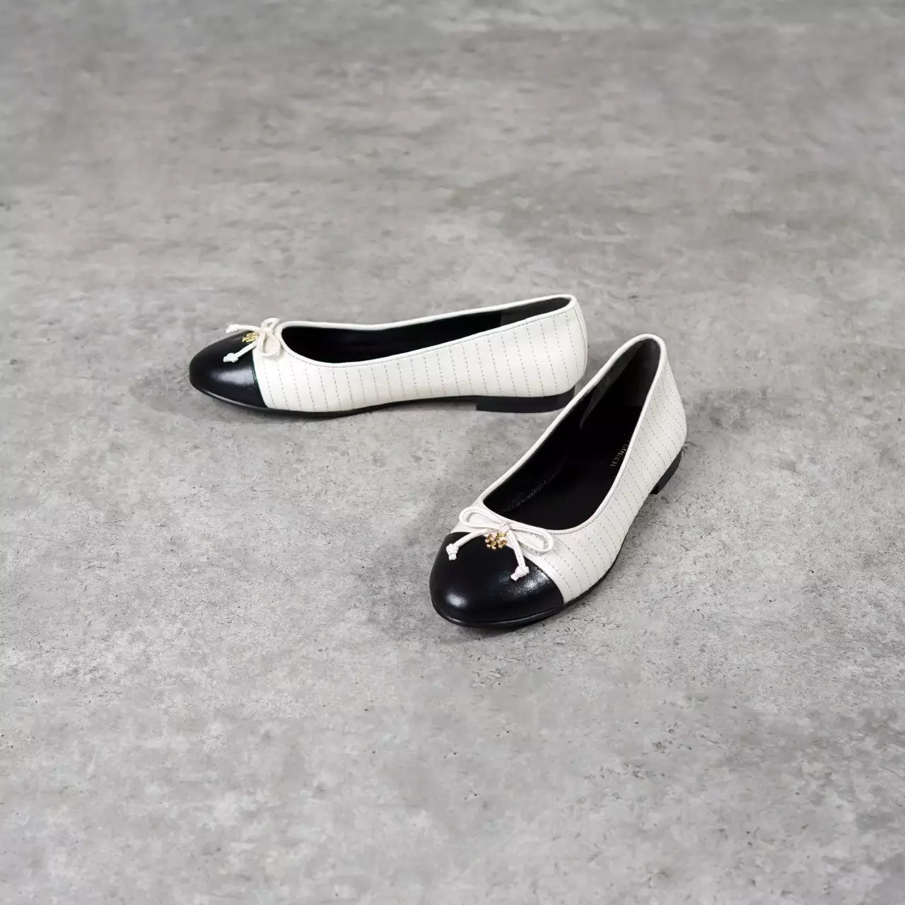 Jual TORY BURCH Sepatu TORY BURCH TOE BALLET QUILTED LEATHER HALF BLACK ...