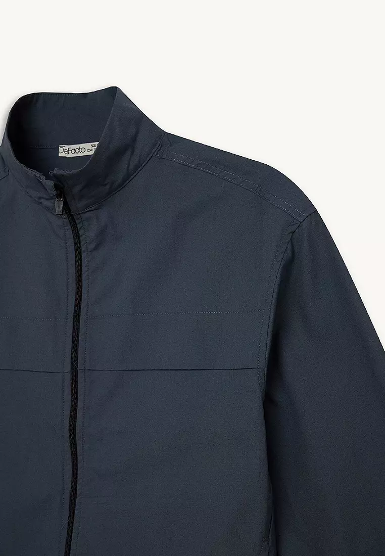 Buy DeFacto Oversize Wide Cut Half Turtleneck Zippered Parachute Bomber ...