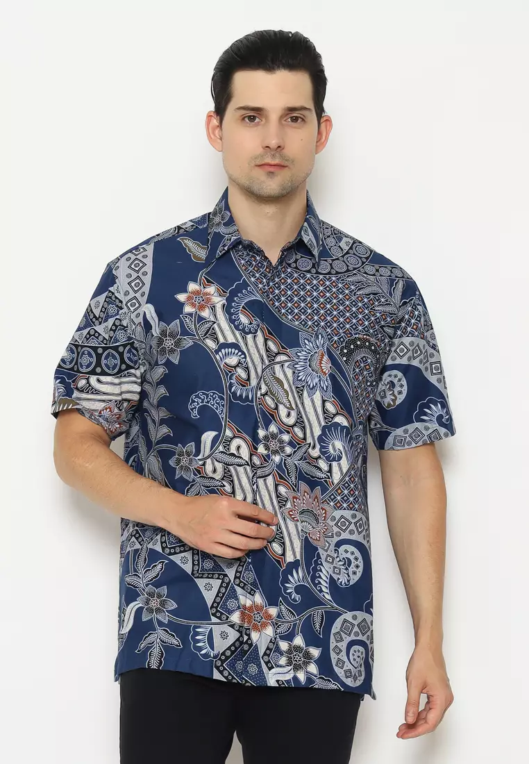 Jual Waskito Waskito Hem Batik Katun HB 101163 - Blue Original 2024 ...