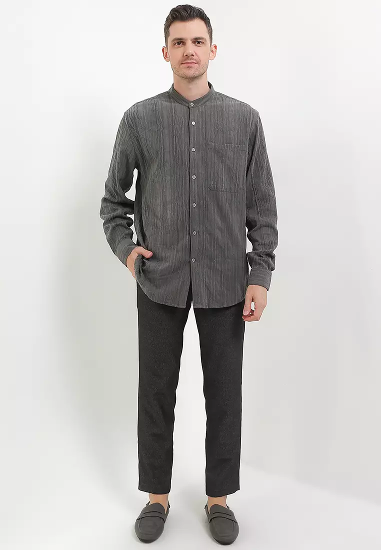 Jual Andrew Smith Kemeja Koko Tangan Panjang Original 2026 | ZALORA ...