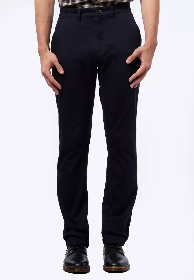 Jual WOOD Basic Slim Straight Chinos Pants Original 2024 | ZALORA Indonesia