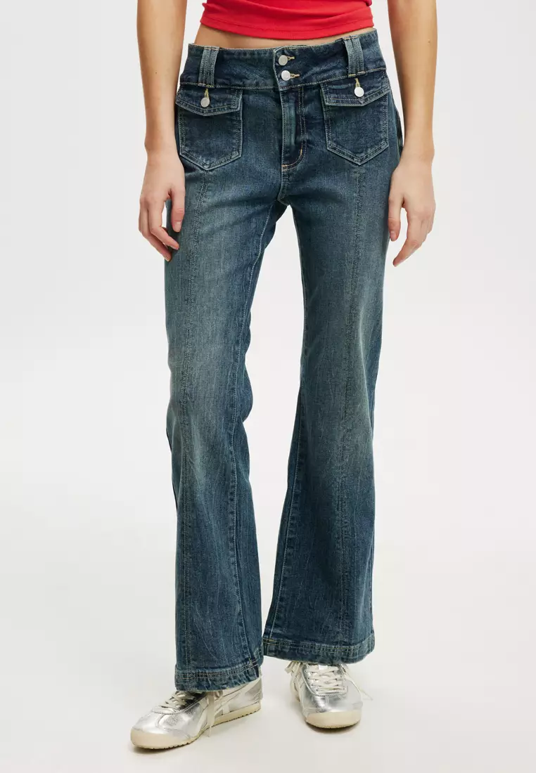 Jual Cotton On Stretch Bootcut Flare Jeans Asia Fit Original 2025 ...