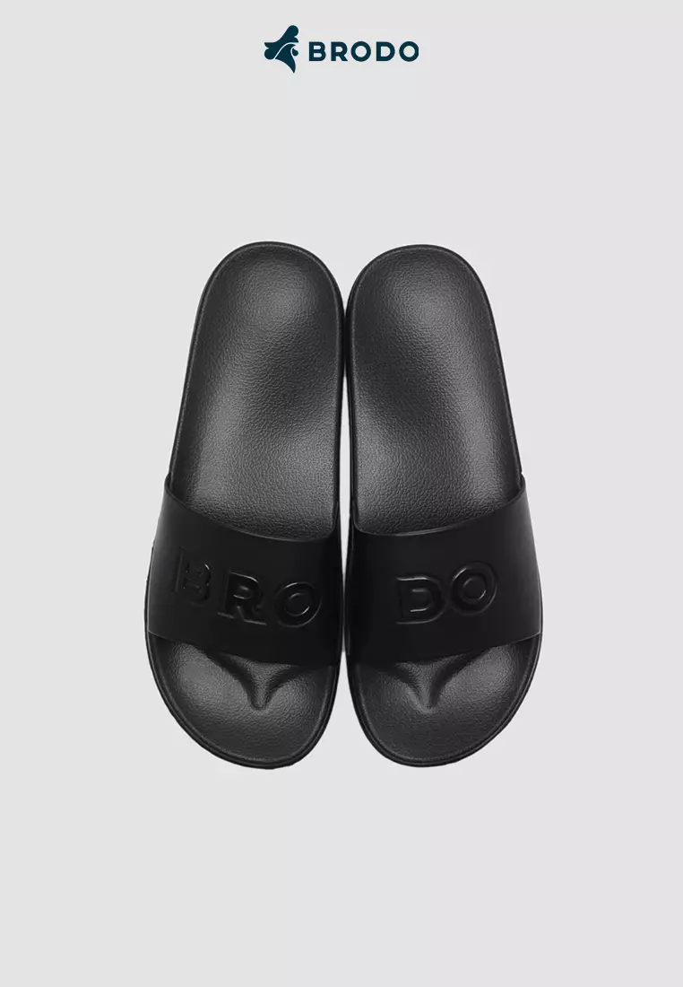 Jual Brodo BRODO - Sandal Broslides BRO-DO Full Black Original 2024 ...