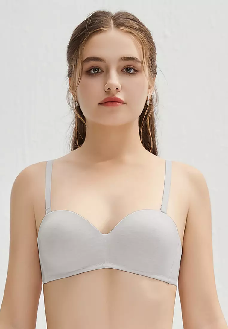 Jual Young Hearts Cozy Melange,1/2 Cup B Y23-20218B - Light Grey Original 2025 | ZALORA Indonesia