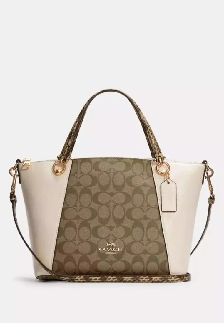 Jual Coach Coach Kacey Satchel In Colorblock Signature Canvas Khaki Chalk Multi Original 2024 ...