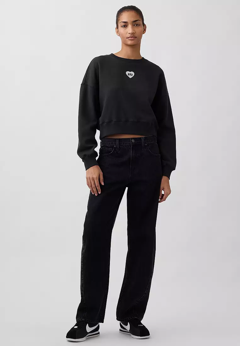 Buy Gap Logo Crop Wedge Sweatshirt 2026 Online | ZALORA Philippines
